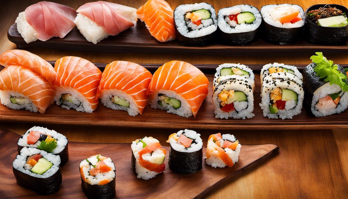 Rollos de sushi: una opción elegante y rica en proteínas